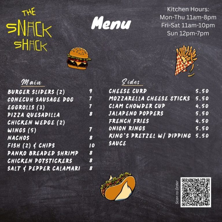 Menu - The Snack Shack